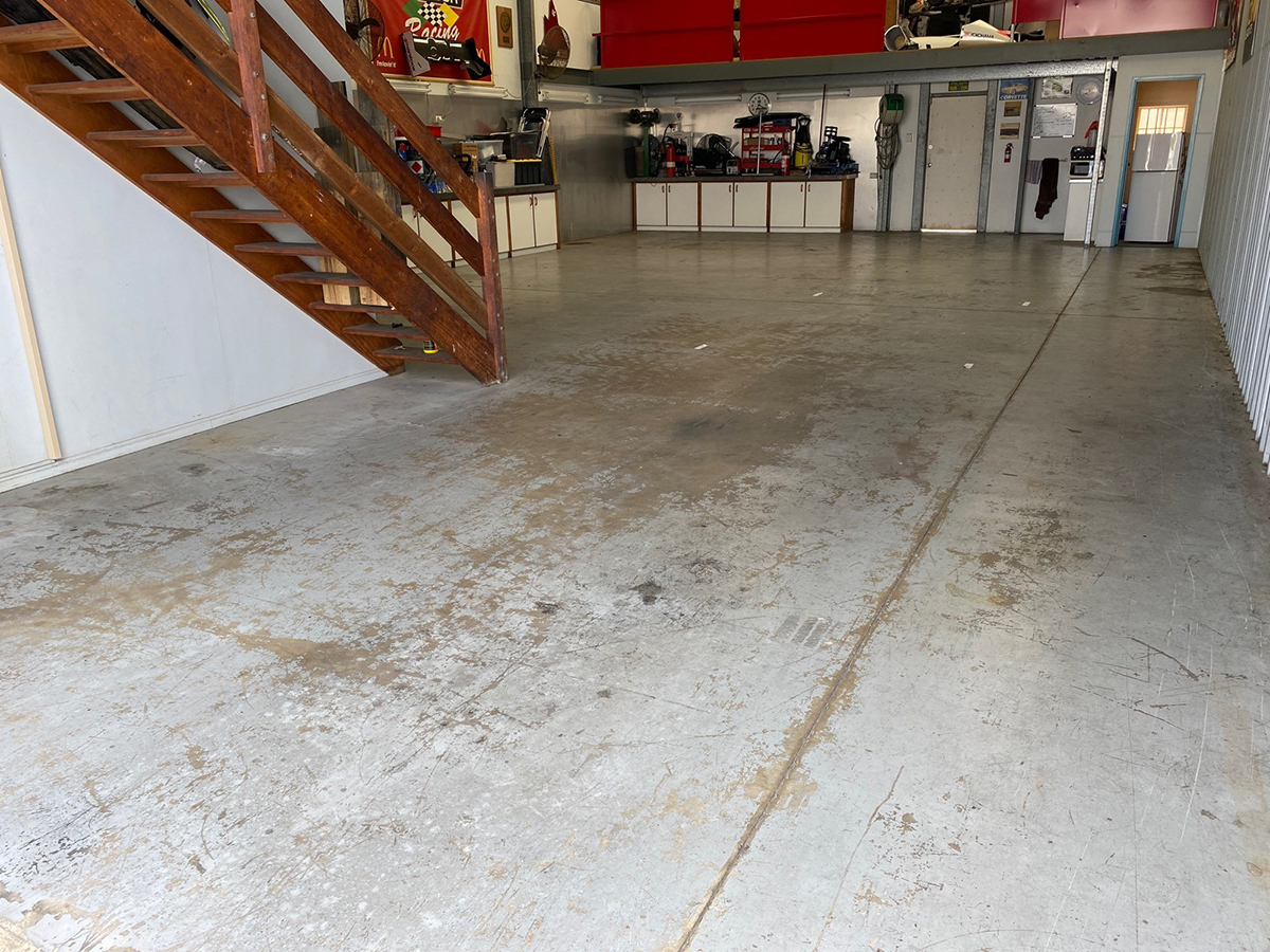 Protective Epoxy Floor Gilmour Racing Workshop | Real World Epoxies